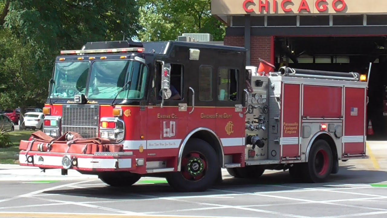 Chicago Fire Dept. Engine 60 (Spare) Responding 2x - YouTube