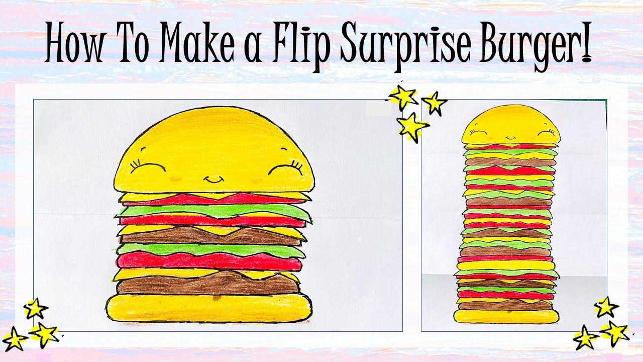 How to make a flip surprise Burger? | Drawing | Crafty Viddy! - YouTube