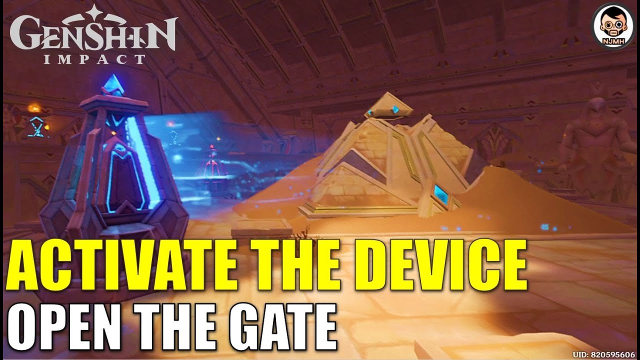 Activate the Device within the Temple | Touch the giant device at the ...