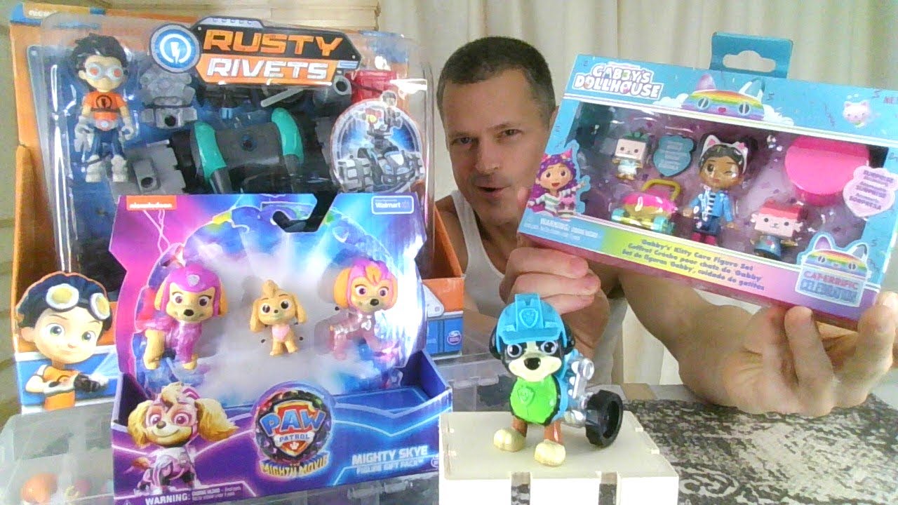 Spin Master Gabby's Dollhouse Kitty Care Figure Set Paw Patrol Mighty ...