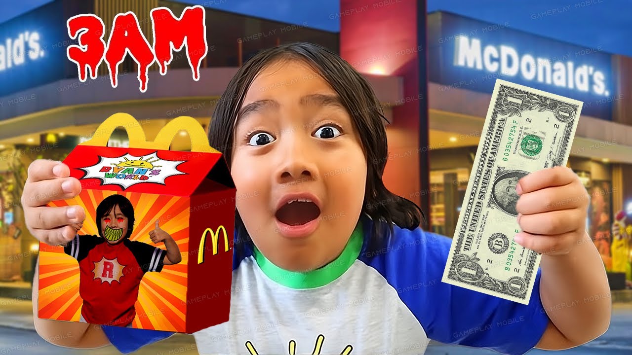 Ryan's World Secret $1 Happy Meal from McDonald's 3AM! - YouTube