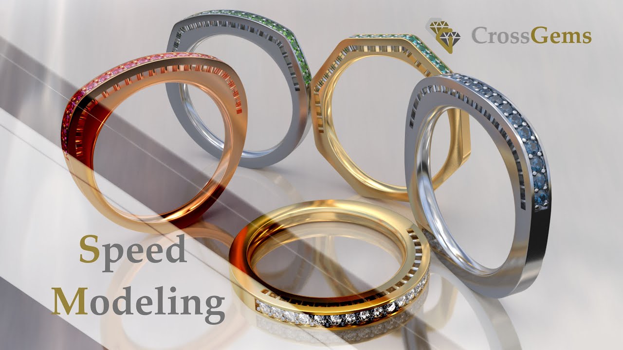 CrossGems - Speed Modeling - Incredible shaped ring created with ...
