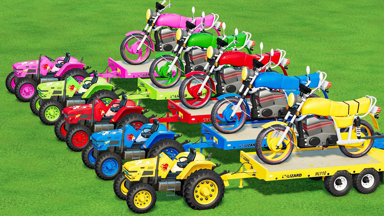TRANSPORTING JOHN DEERE LION TRACTORS & MASSIVE JAWA WITH LOADERS ...