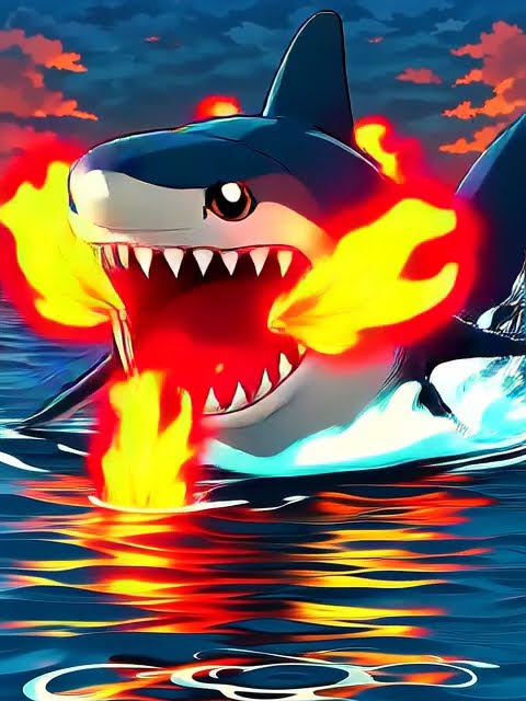 Shark on fire - YouTube