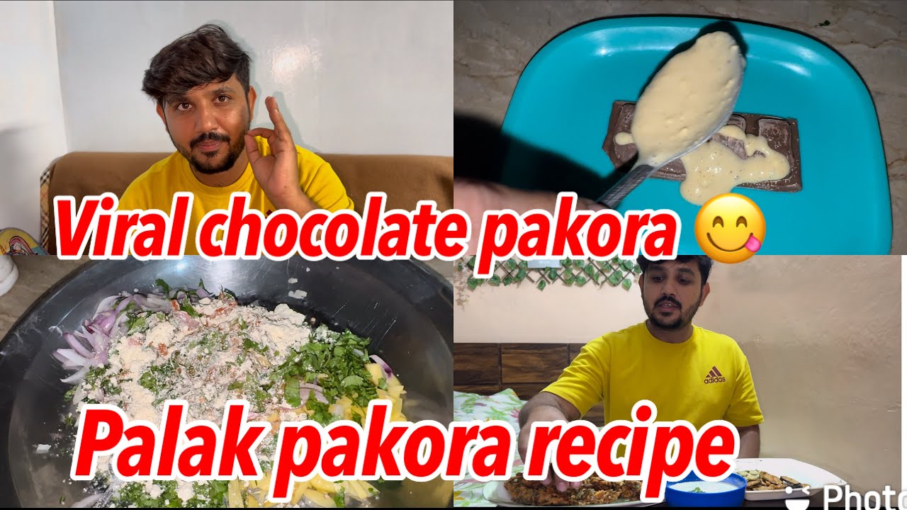 Viral chocolate pakode | palak pakode recipe | babar foodie - YouTube