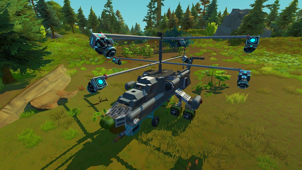 Scrap Mechanic MI28 Attack helicopter - YouTube