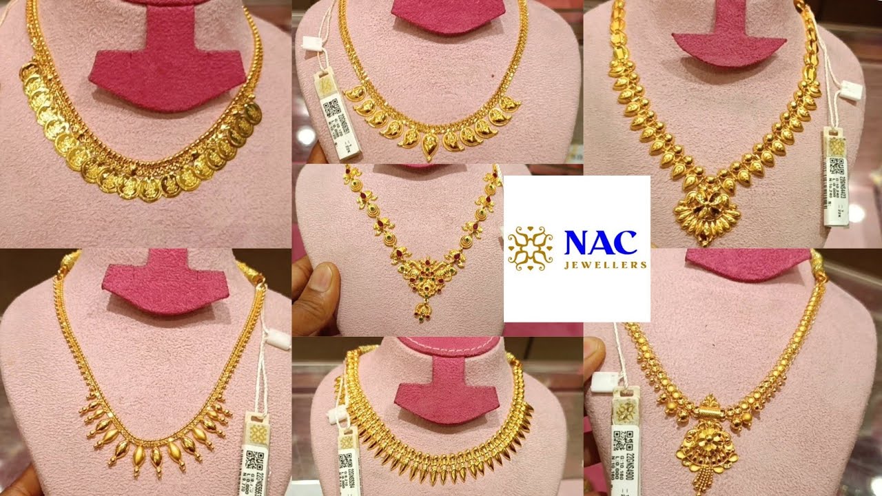 Gold Baby Necklace Collections with Grams/ NAC Jewellery / Necklace ...