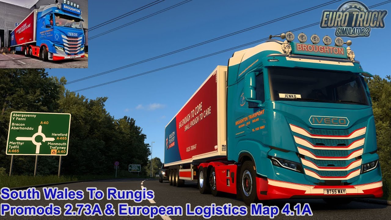 Euro Truck Simulator 2 South Wales To Rungis Promods 2.73A and European ...