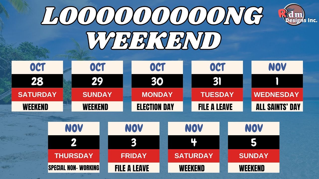LONG WEEKEND OCT 2023 | LONG WEEKEND PHILIPPINES | LONG WEEKEND ...
