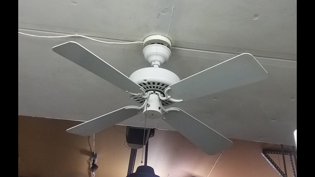 Hunter "The Original" Ceiling Fan in white, 42", model 23827 - YouTube