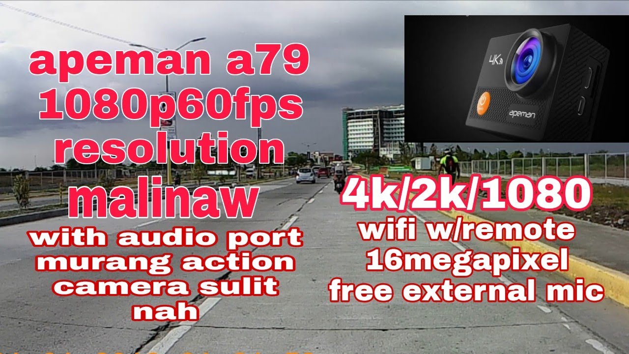 Apeman a79 action camera | review footage | 1080p60fps resolution - YouTube