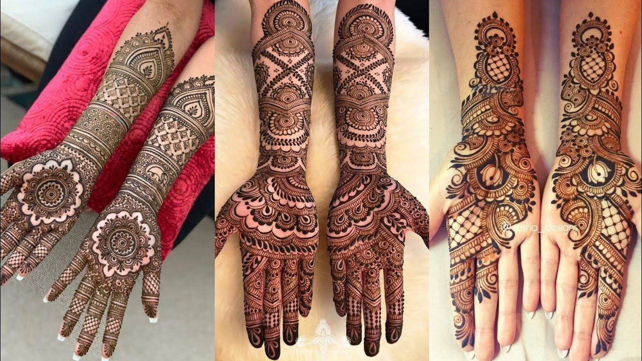 51 beautiful mylanchi Designs for Hands || Kerala mehndi Design - YouTube