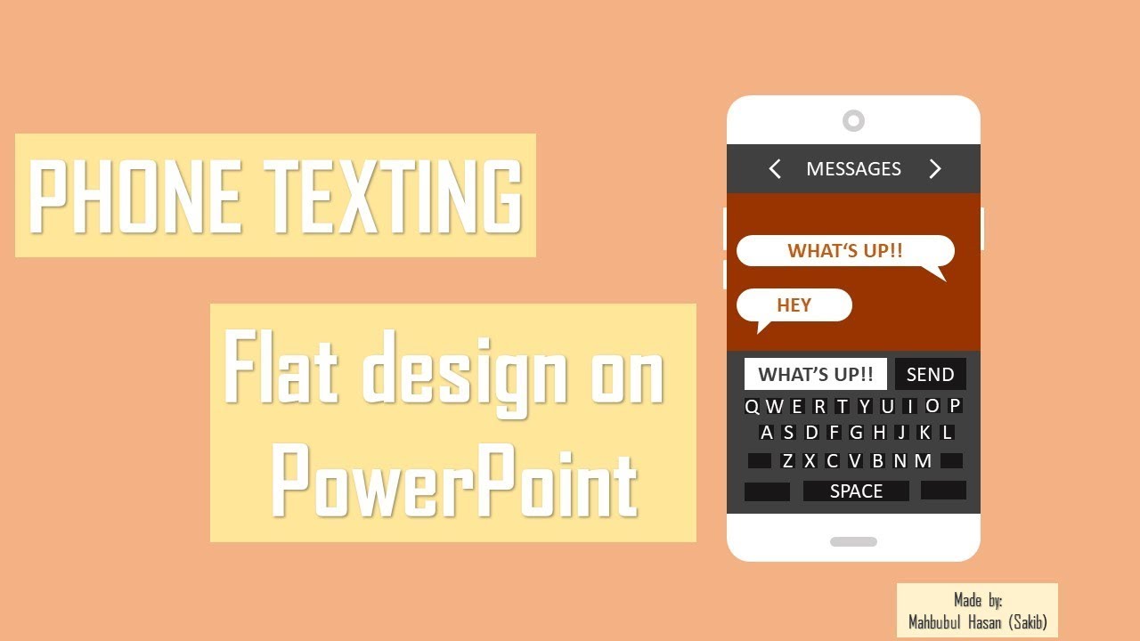 Phone Texting flat design tutorial in PowerPoint||2019 - YouTube