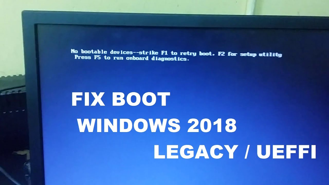 Windows boot fix