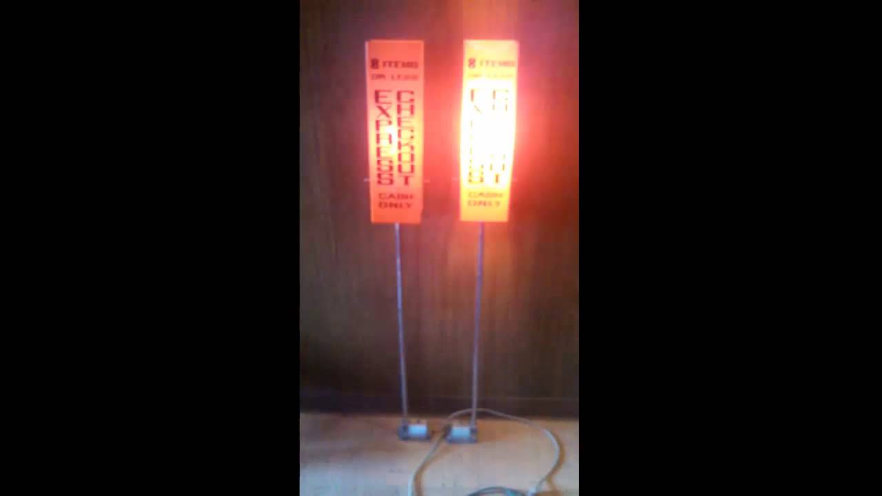 Vintage Cashiers Checkout Light - Express Checkout - Lane Light - YouTube