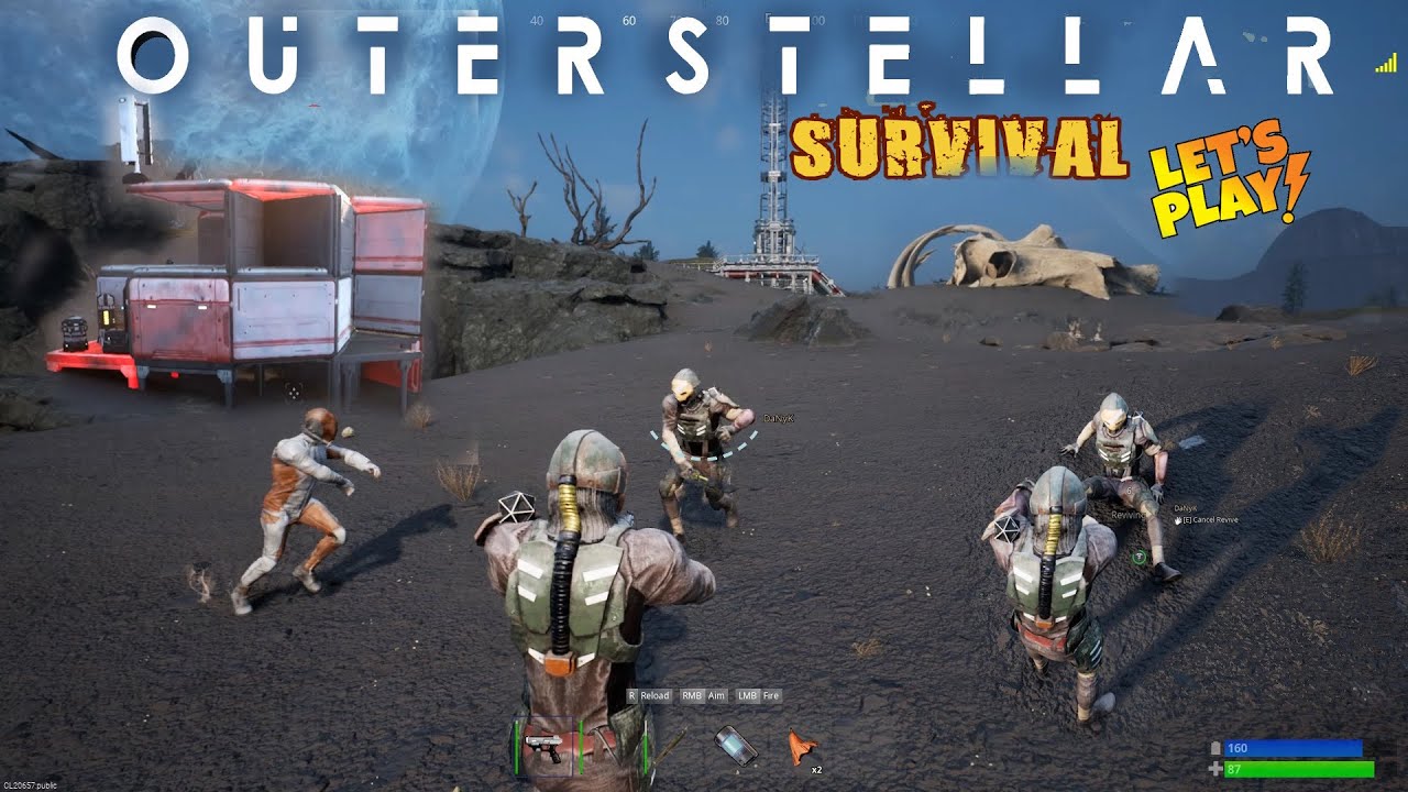 Outerstellar Перестрелка с живыми игроками PC Steam PvP Survival Game 2023 - YouTube