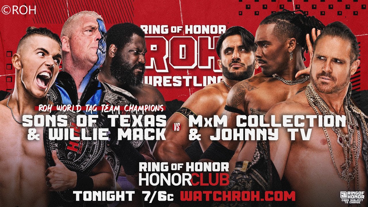 TV & MxM Collection v Sons of Texas & Mack / Six Man Tag Team Match ...