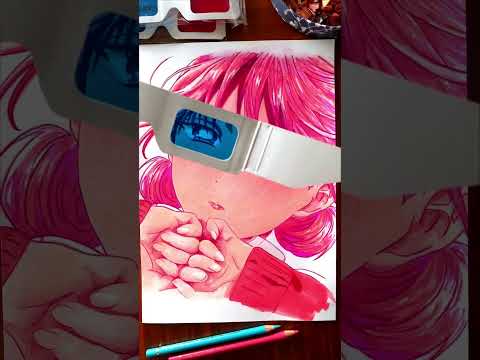 🔥 Mesmerizing 3D Art: Chinatsu & Hina Blue Box Illustration! 💫  Drawing Blue Box