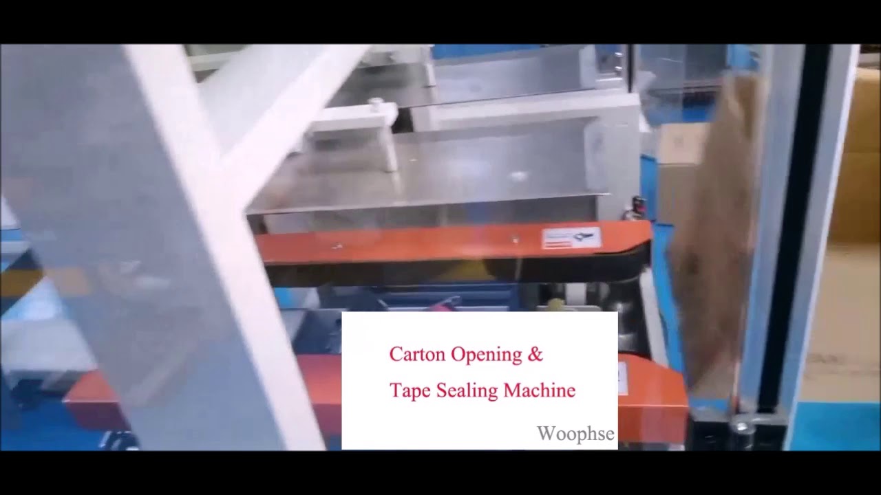 Full Automatic Carton Box Opening & tape sealing Packing Machine ...