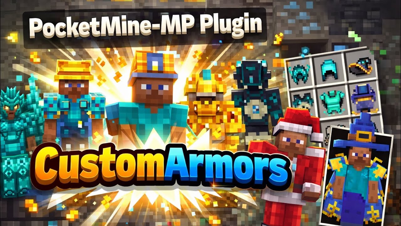 CustomArmors - PocketMine Plugin | PM5 - YouTube