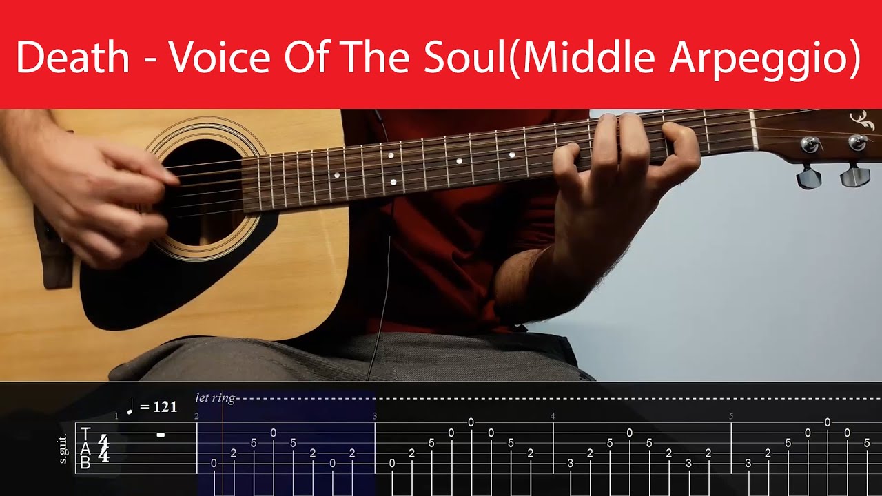 Death - Voice Of The Soul(Middle Arpeggio) With Tabs(D Standard) - YouTube