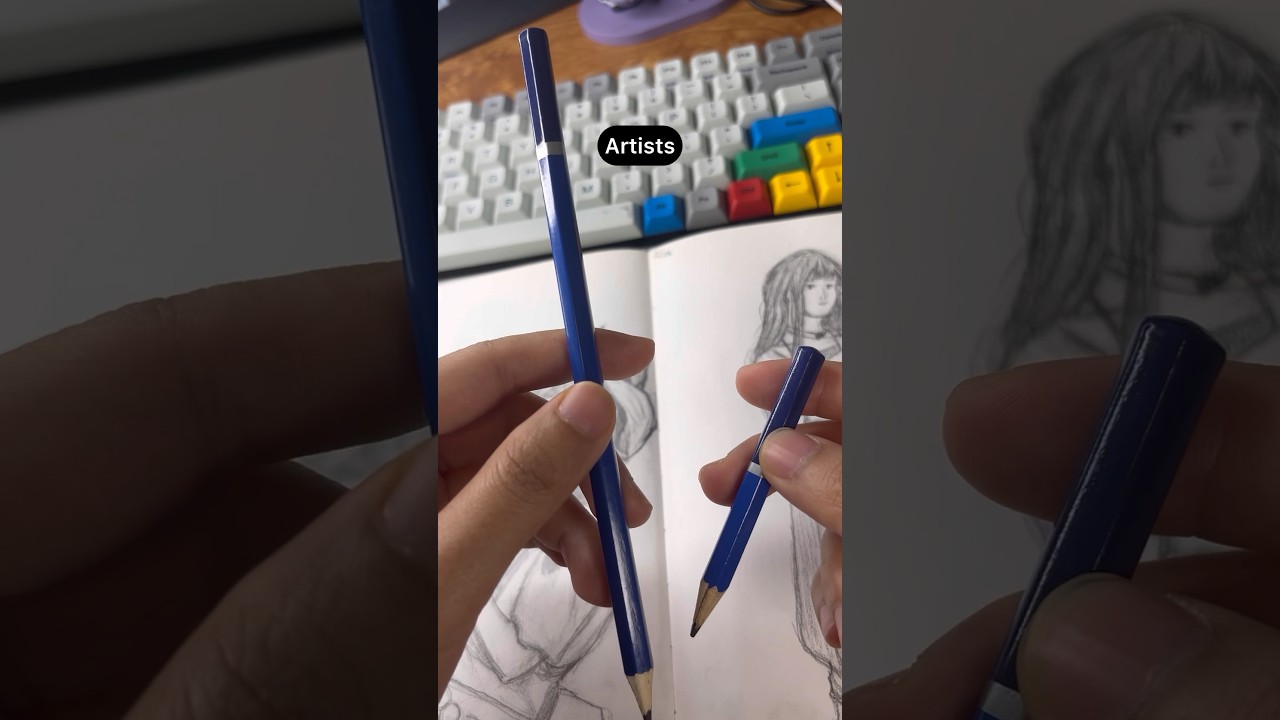 Lil nub of a pencil ️ #artist #shorts - YouTube