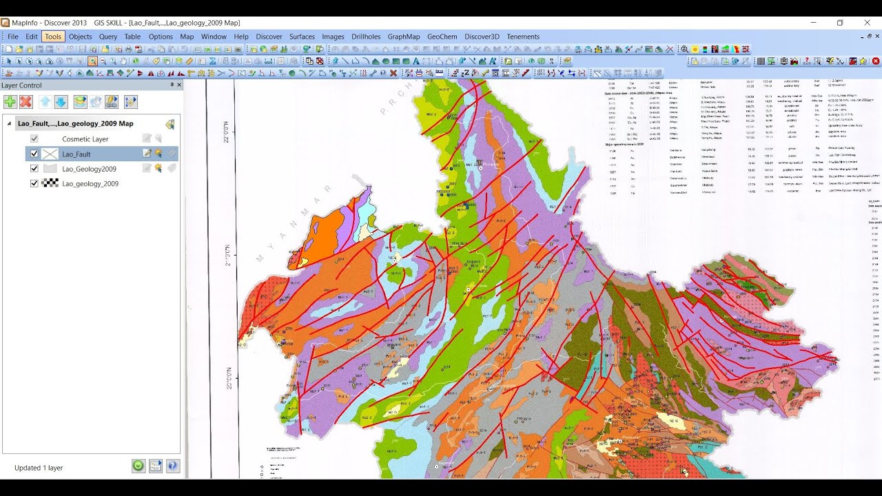 EP2_Degitize Lao geology map by MapInfo 2013 - YouTube