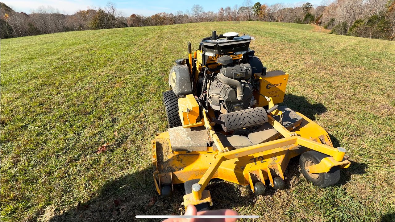 Wright autonomous mower laying down stripes - YouTube