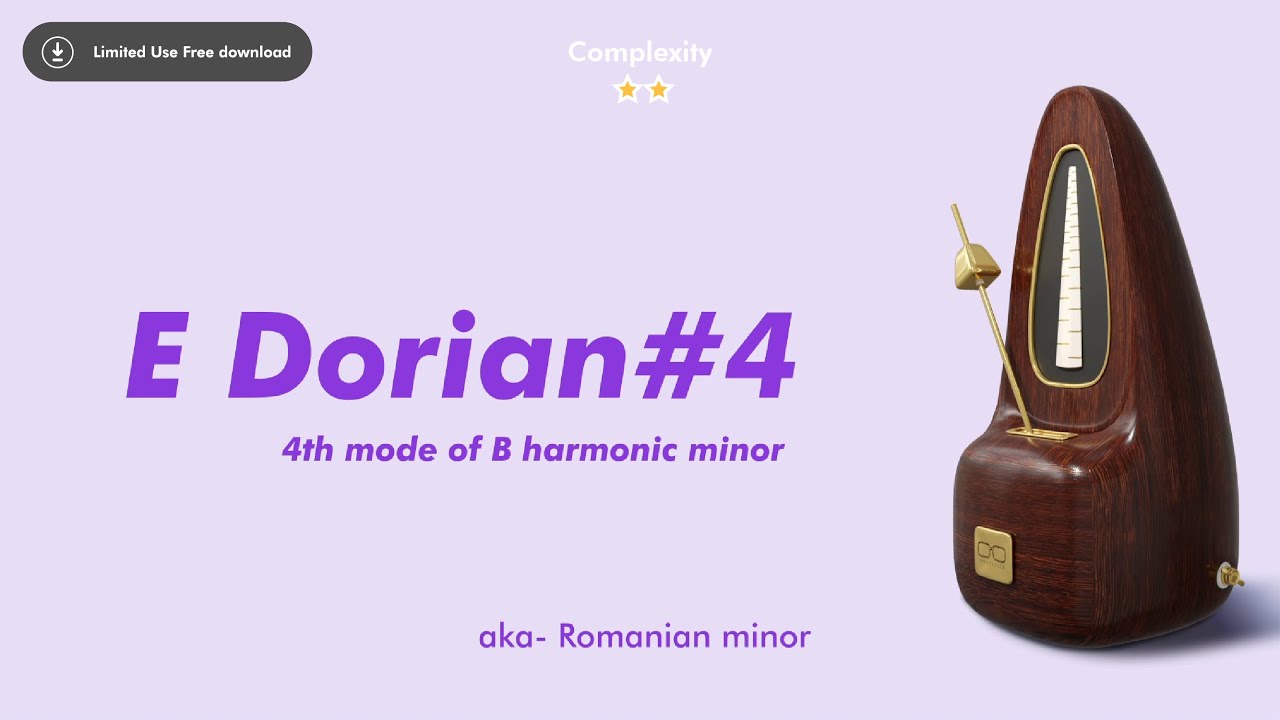 #24 E Dorian #4 ( Romanian Minor ) Backing Track Music | Mood : Sad ...