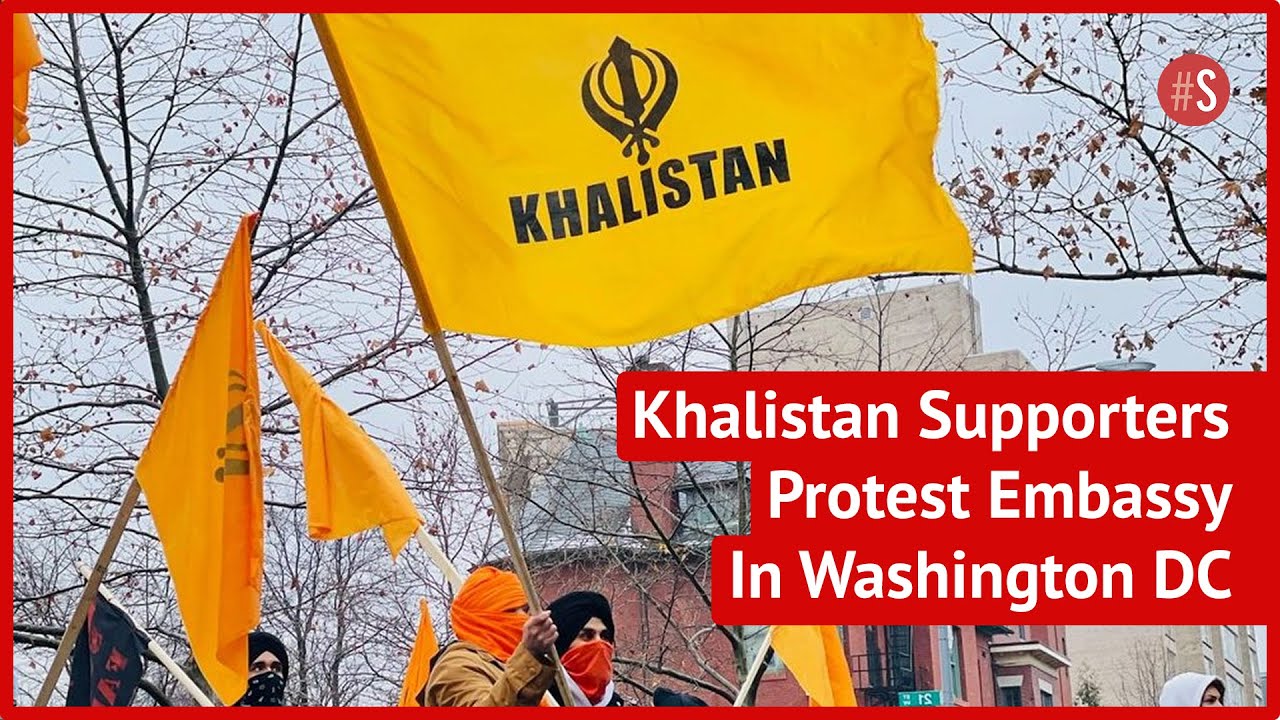 Pro-Khalistan Groups Protest Outside Indian Embassy In Washington DC In ...
