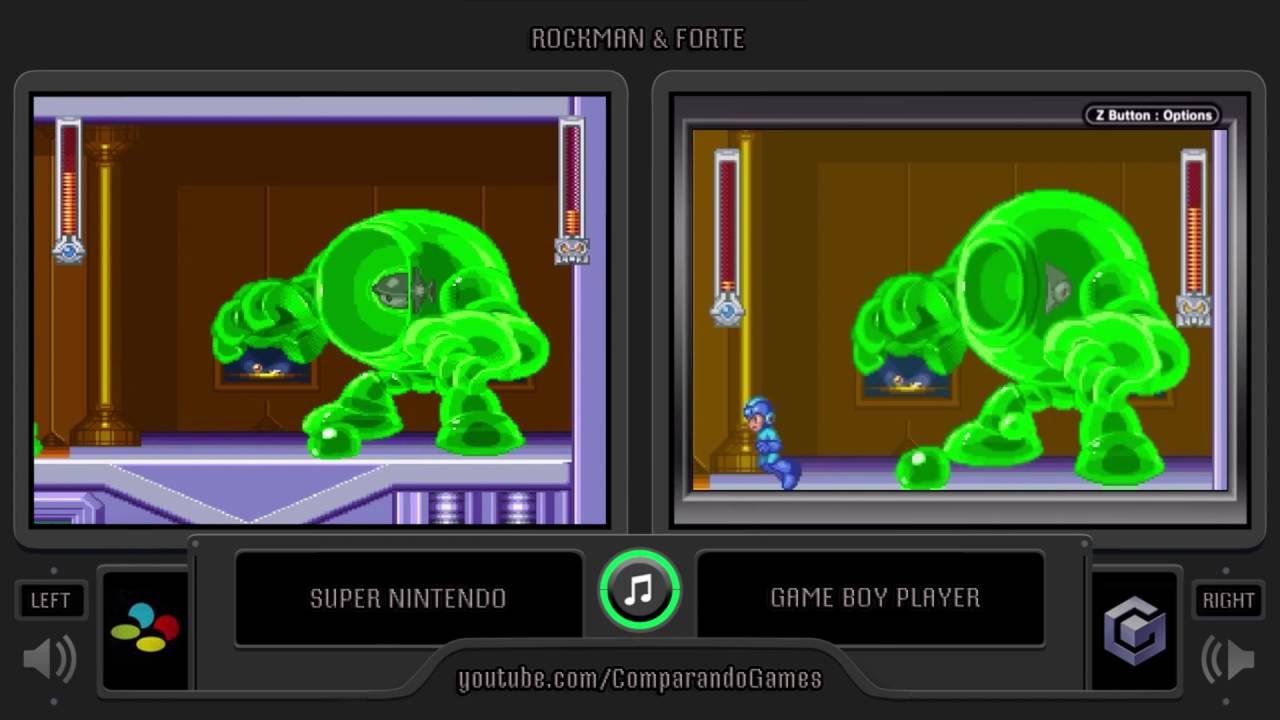 Rockman & Forte (Super Famicom vs GBA) Side by Side Comparison (Mega ...