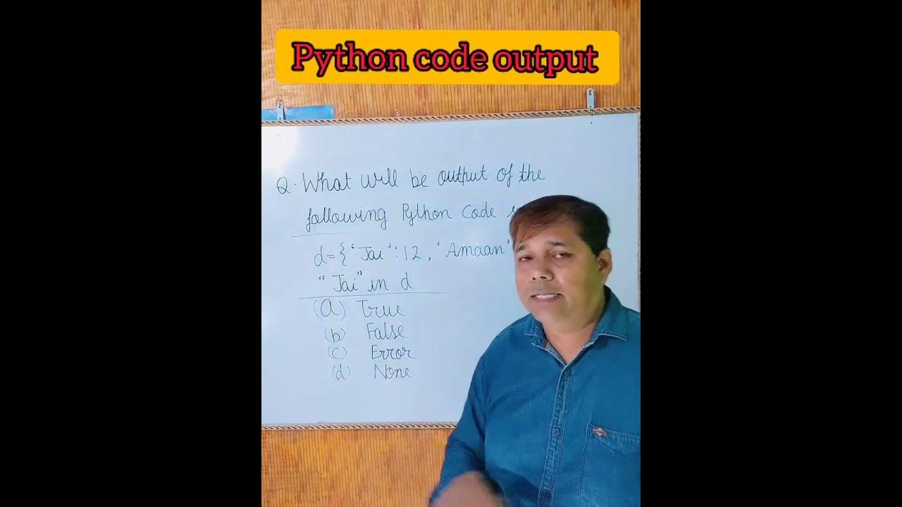 python programming output MCQ dictionary #shorts - YouTube