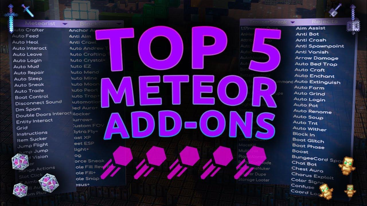 Top 5 Meteor Client Add-ons That Make Meteor Amazing! - YouTube