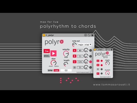 polyr - polyrhythm to chord generator - max for live device