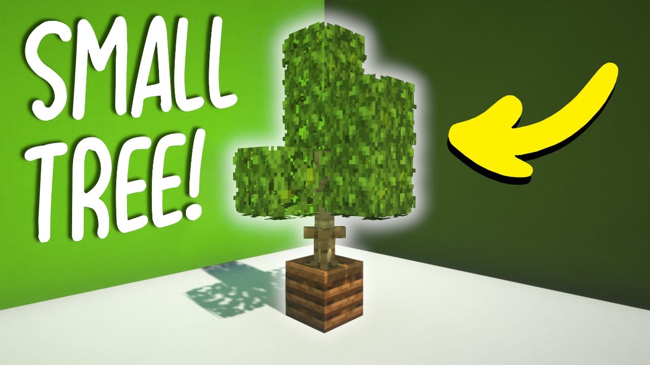 Minecraft - How to make a small decorative tree - YouTube