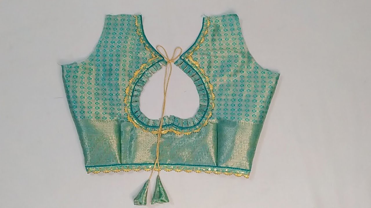 Heart Shape Blouse Back Neck Design Cutting And Stitching || Heart ...