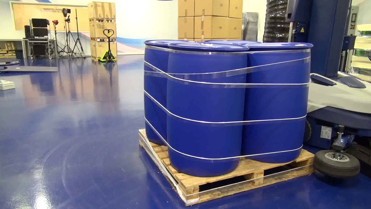 Robot S6 semi automatic portable stretch wrapper with variable roping ...