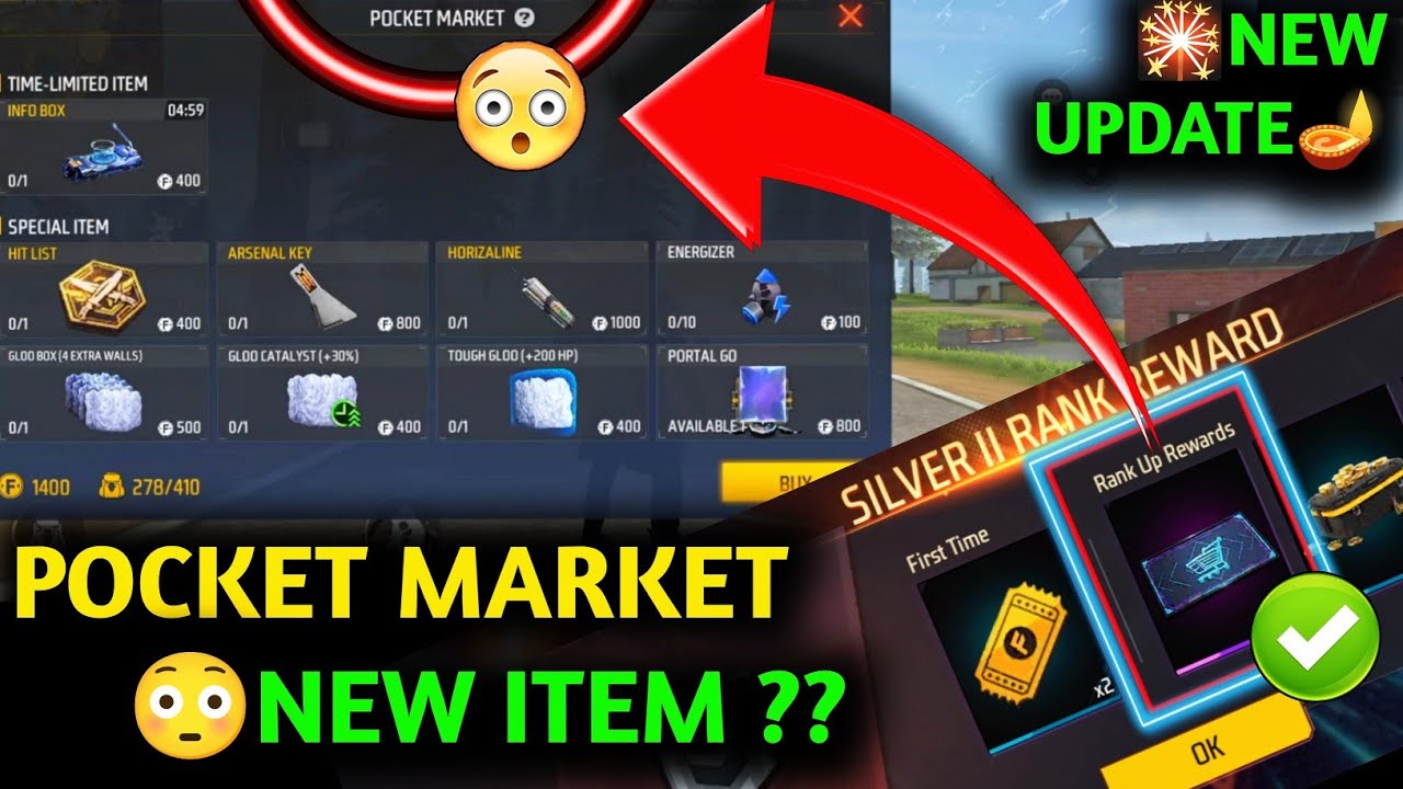 Pocket Market Free Fire | Pocket Market ka use Kaise kare Free Fire ...