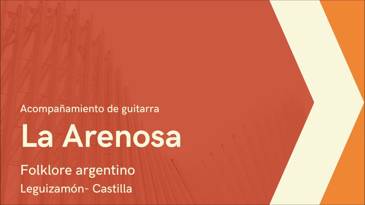 La Arenosa - Cueca norteña- Acompañamiento de guitarra en Am - YouTube
