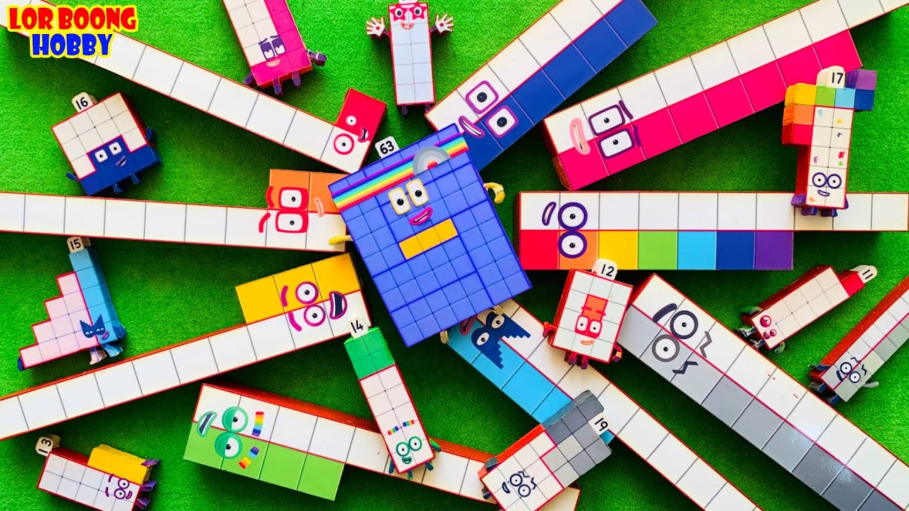 Meet Numberblocks NEW 63 100 Puzzle Tetris Shape| ASMR chirping of ...