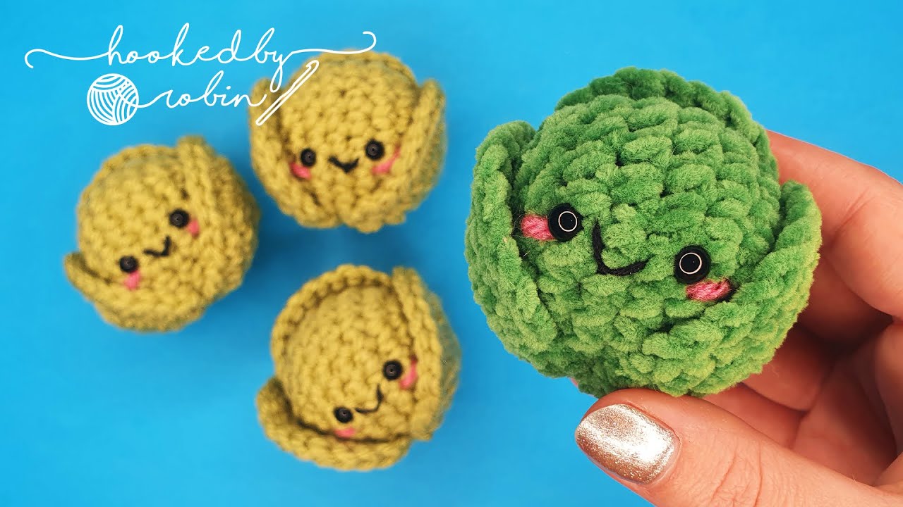 How to Crochet an Amigurumi Brussel Sprout! - YouTube
