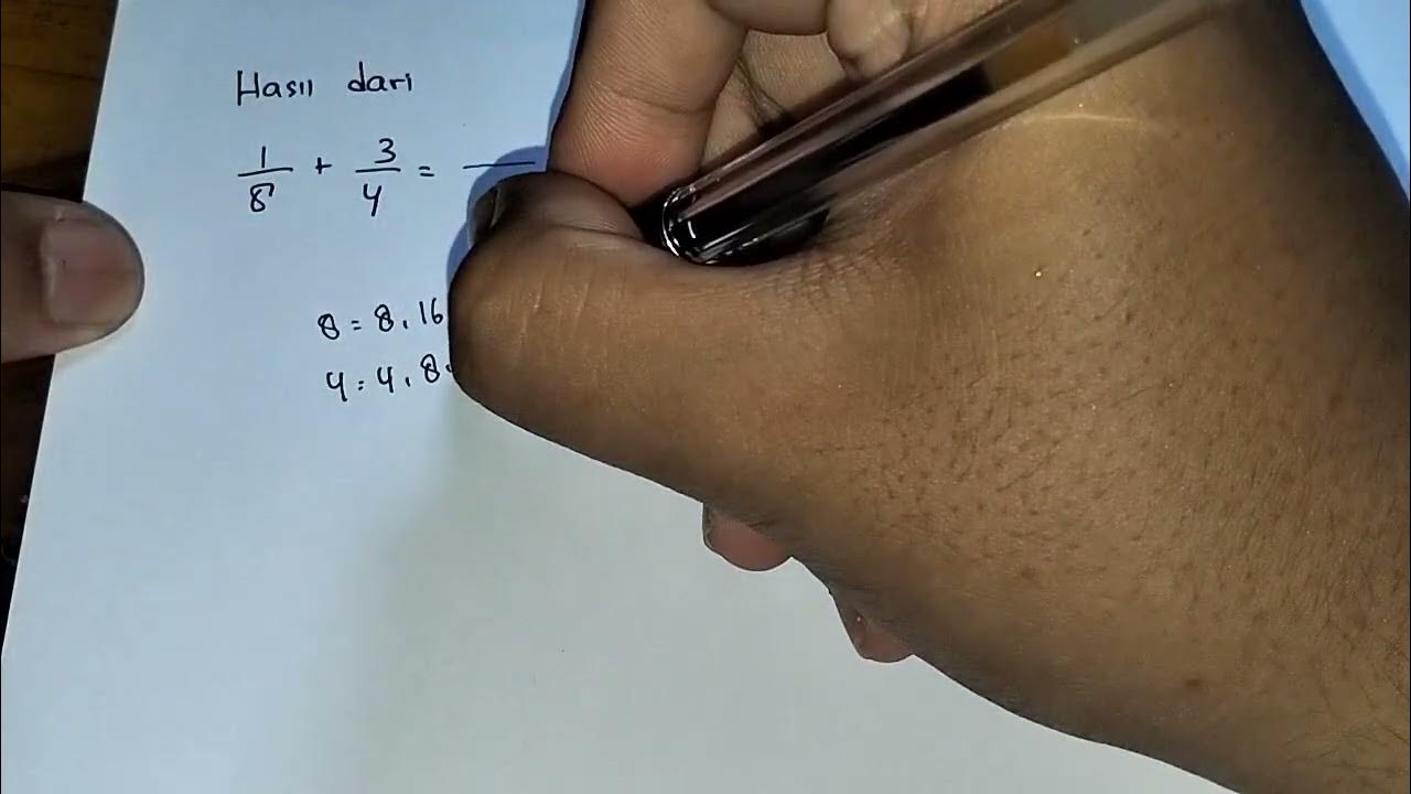 1/8 + 3/4 = ... | hasil dari 1 per 8 + 3 per 4 adalah - YouTube