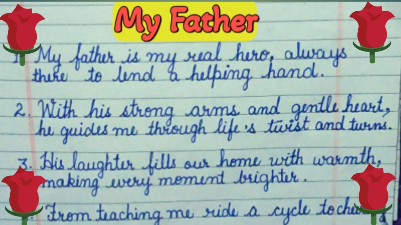 10 Lines On My Father In English | Essay On My Father In English | My ...