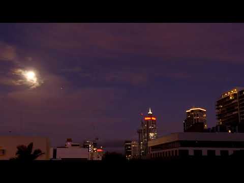 TIMELAPSE FULL MOON PERTH NIGHT