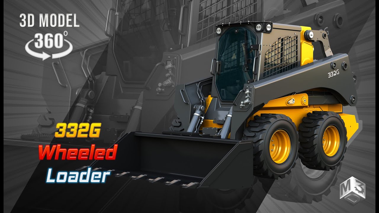 332G Wheeled Loader | Markos3d | 360 Degree Turn Around - YouTube