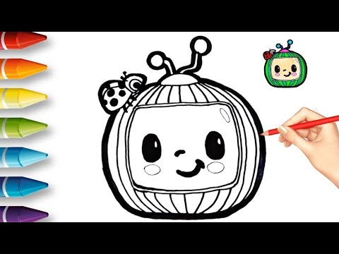 HOW TO DRAW COCOMELON Step BY Step FOR KIDS AND TODDLERS| ABCD RHYMES ...