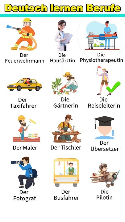 Deutsch lernen Berufe| Deutsch Lernen | A1-B1 | Deutsch für Anfänger ...