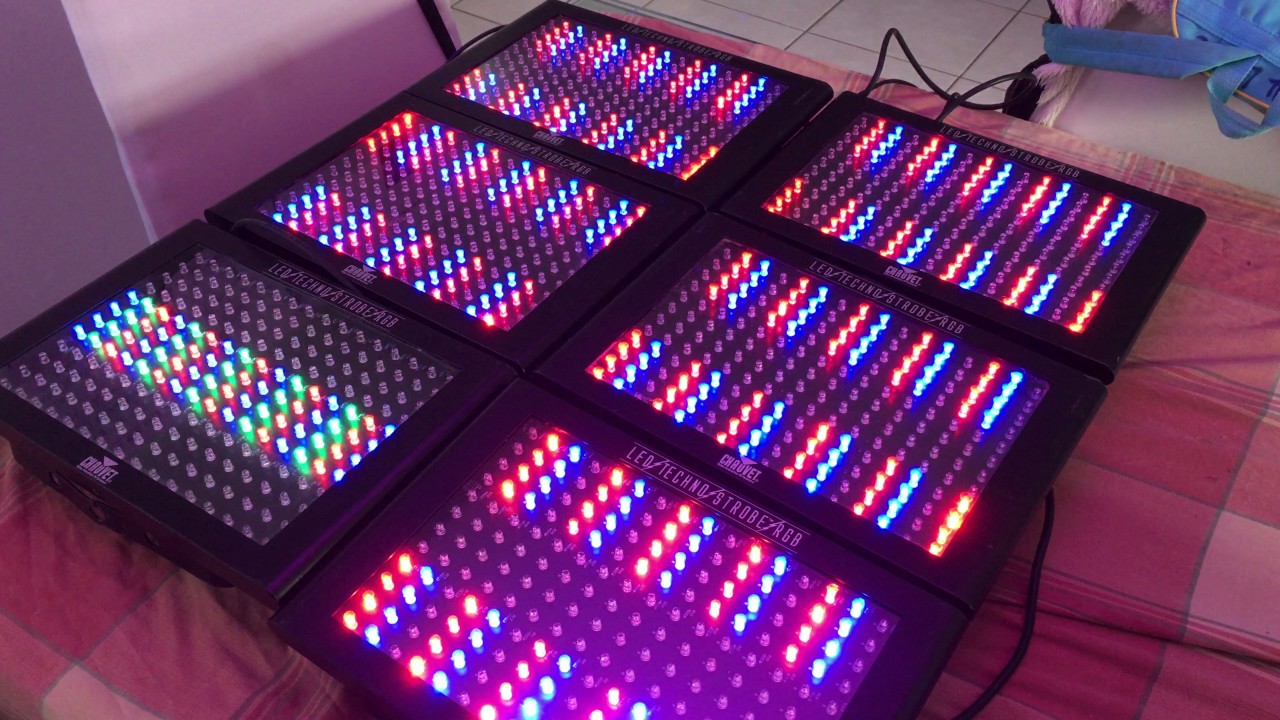 Test Chauvet Led Techno Strobe RGB DMX mode - YouTube