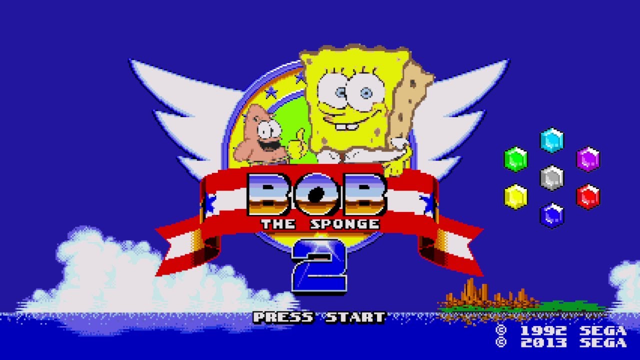 SpongeBob in Sonic the Hedgehog 2 Prototype Gameplay - YouTube