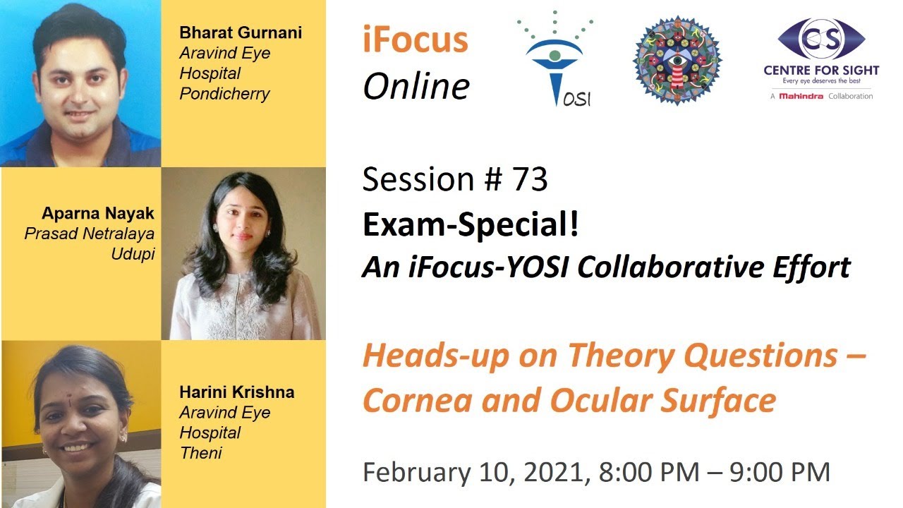 iFocus Online Session 73, EXAM-SPECIAL in collaboration with YOSI - Heads-up on Theory Questions ...